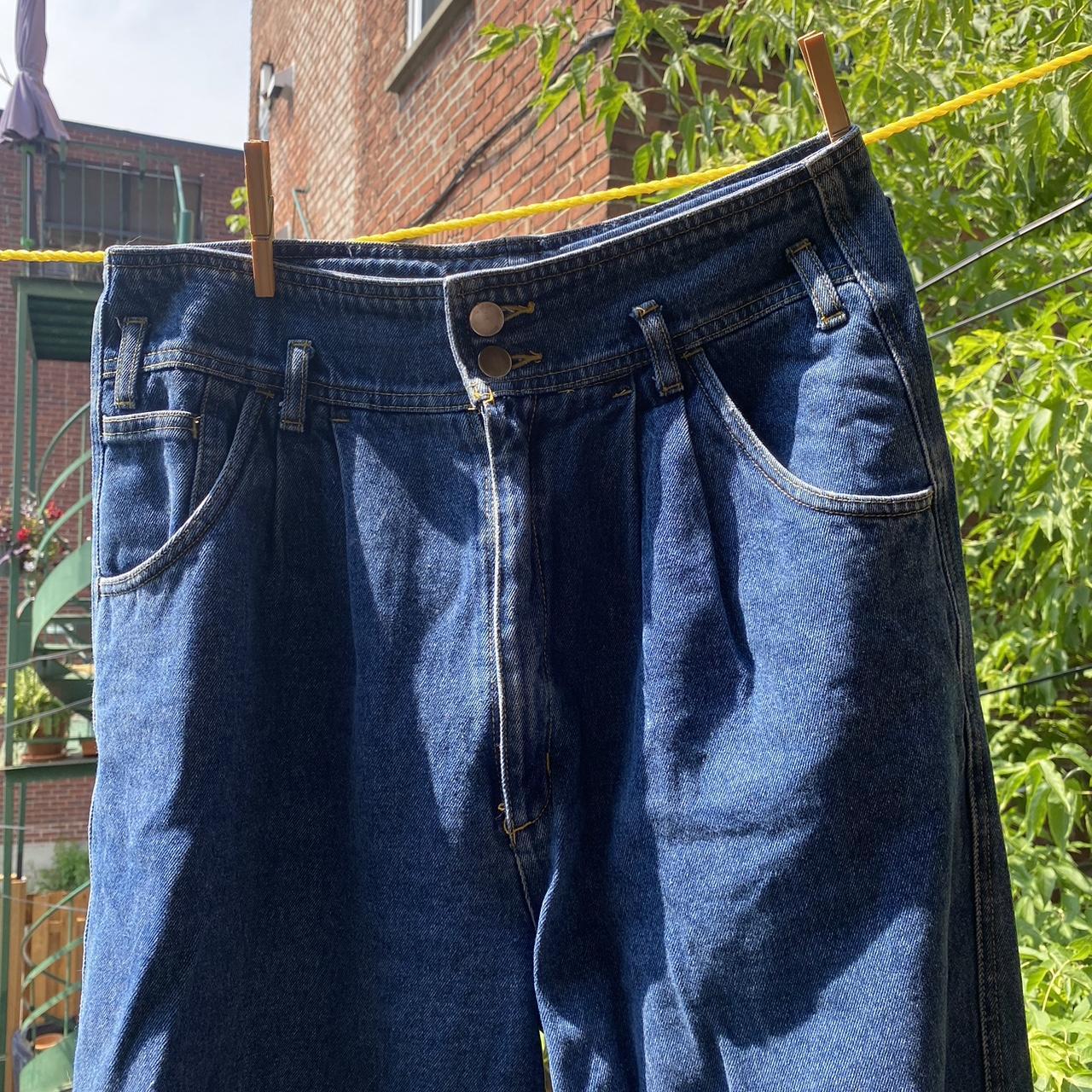 80s double button jeans. Ultra high waisted! Funky... - Depop
