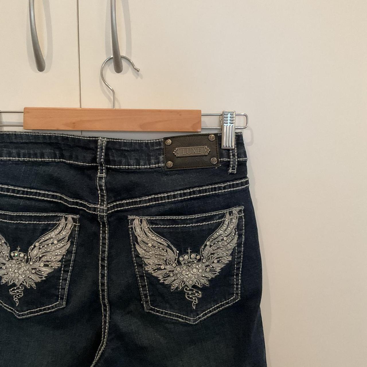 The most insane pair of bedazzled back pocket jeans!... - Depop