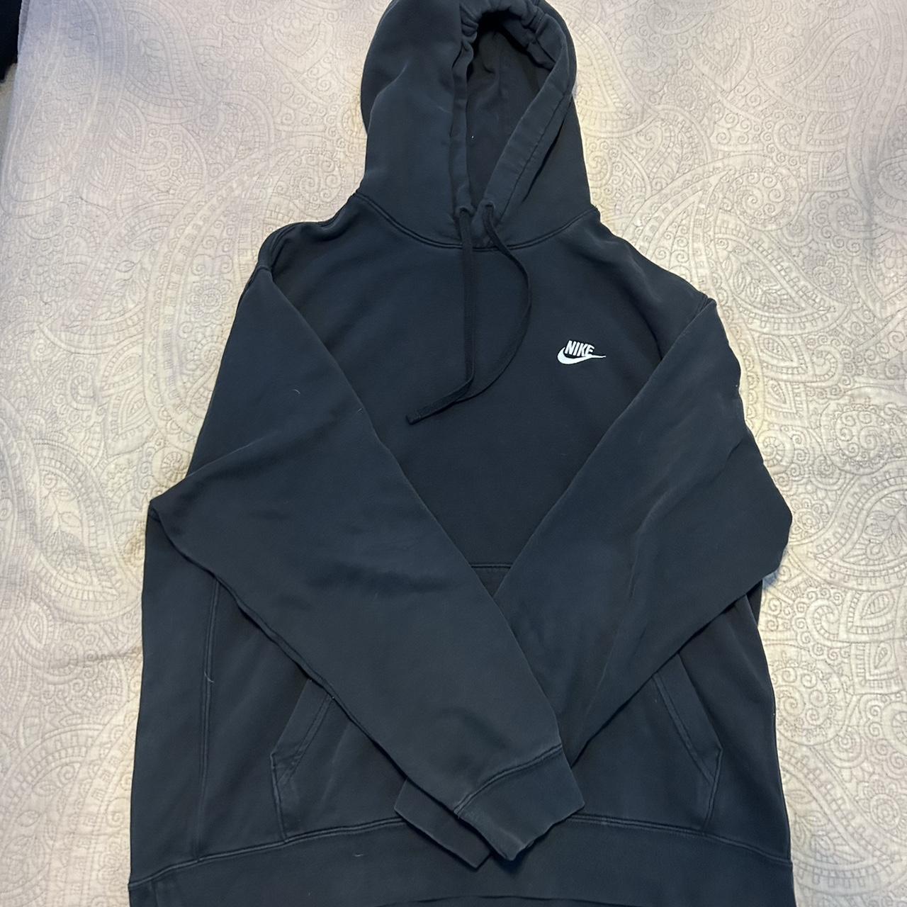 Nike hoodie Black, good condition, sz XL #nike... - Depop