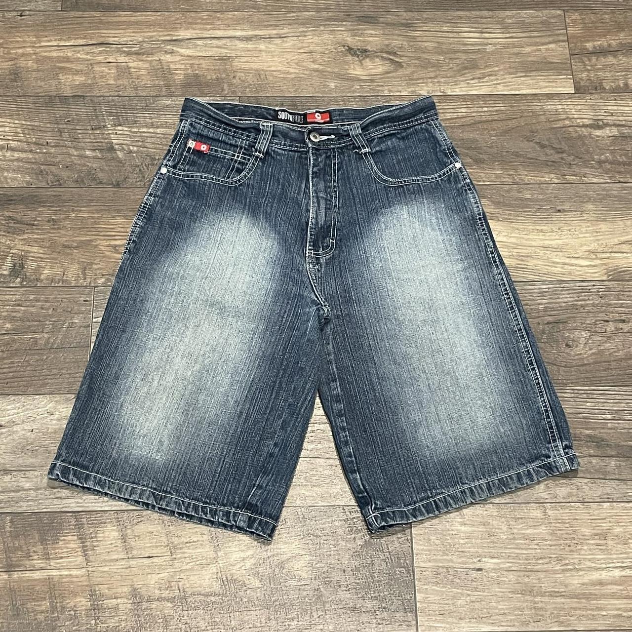Vintage Baggy Red Tab Southpole Jorts. (Fits Size... - Depop
