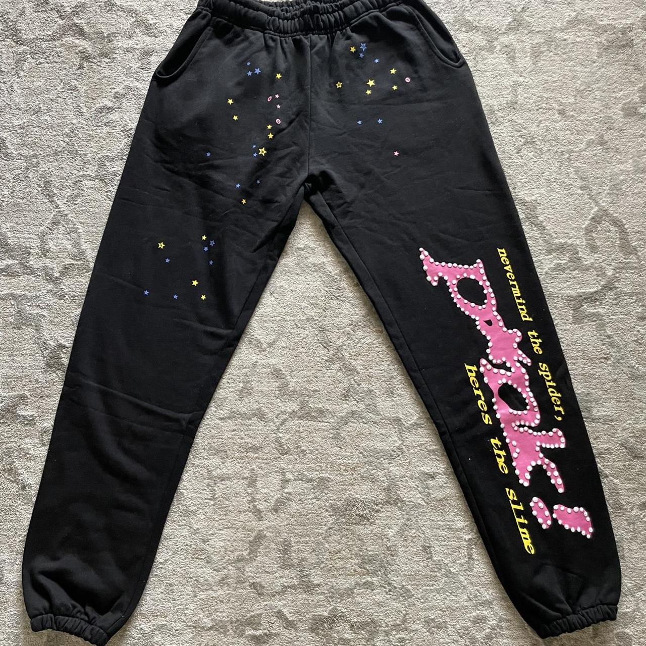 black spider (sp5der) young thug pants never worn!... - Depop