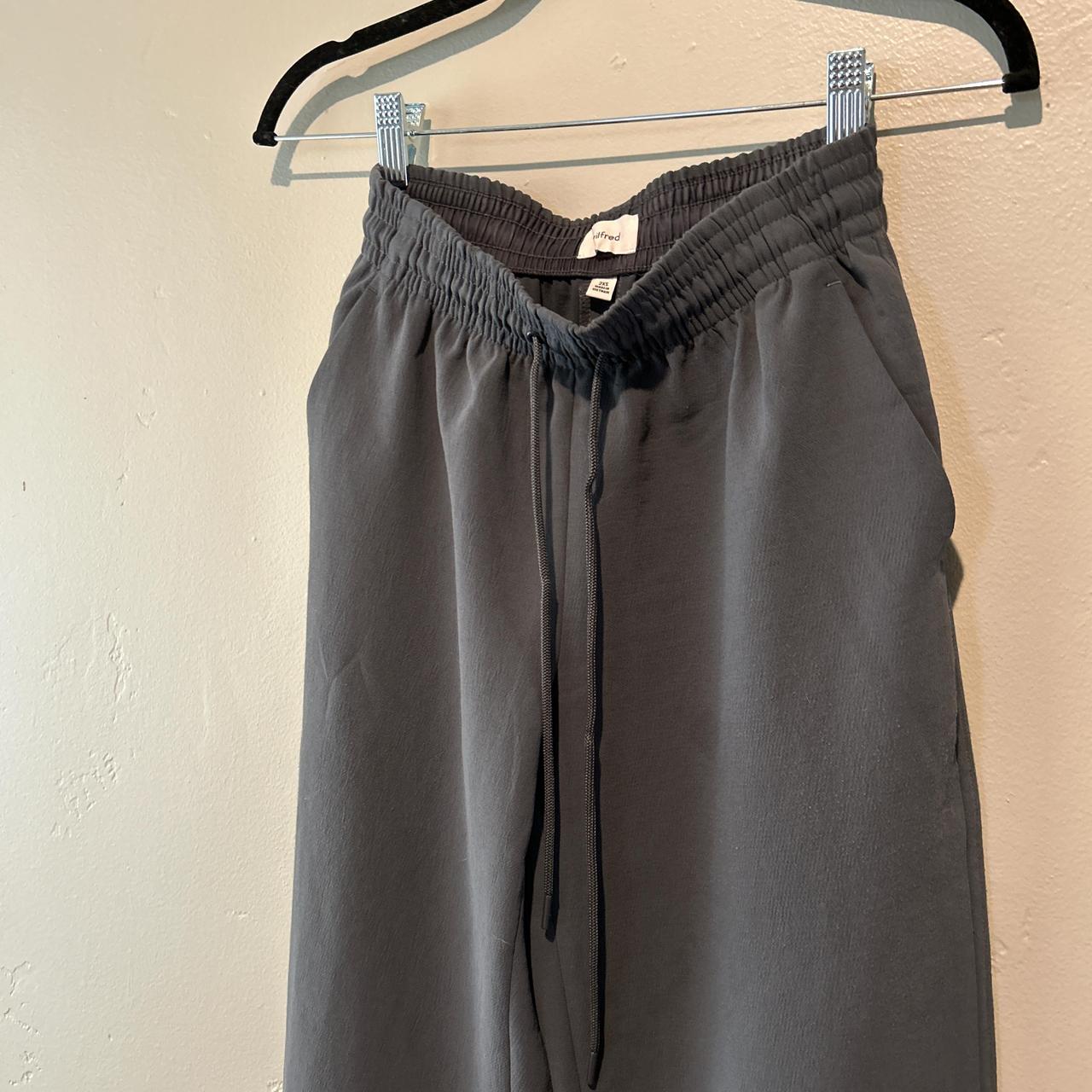 Aritzia Wilfred grey slack pants Elastic waist and... - Depop