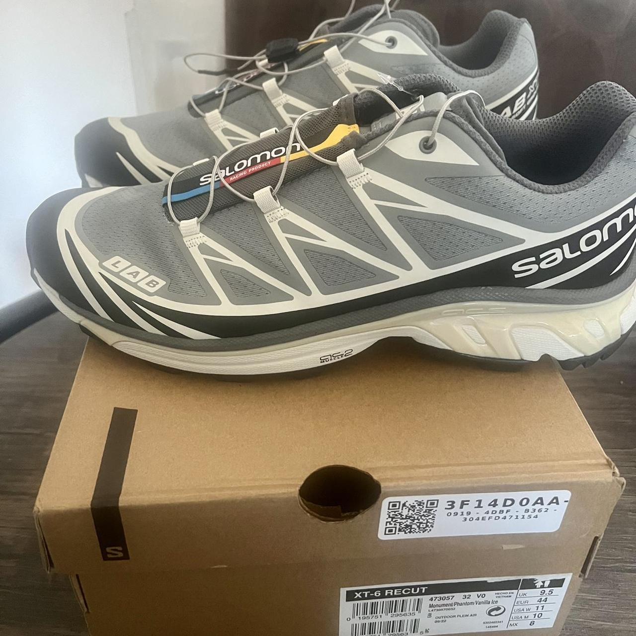 Salomon XT 6 RECUT Monument/Phantom /Vanilla Ice UK... - Depop