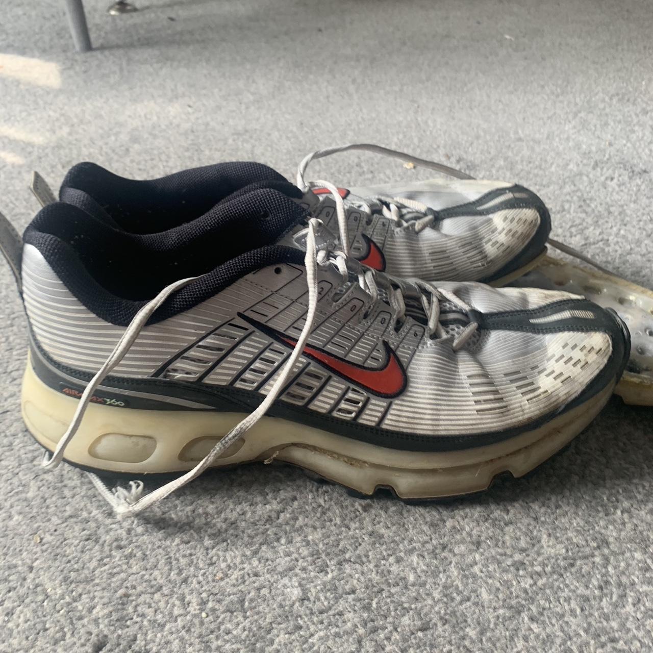 BROKEN - Nike air max 360 silver size 11. Sole has... - Depop