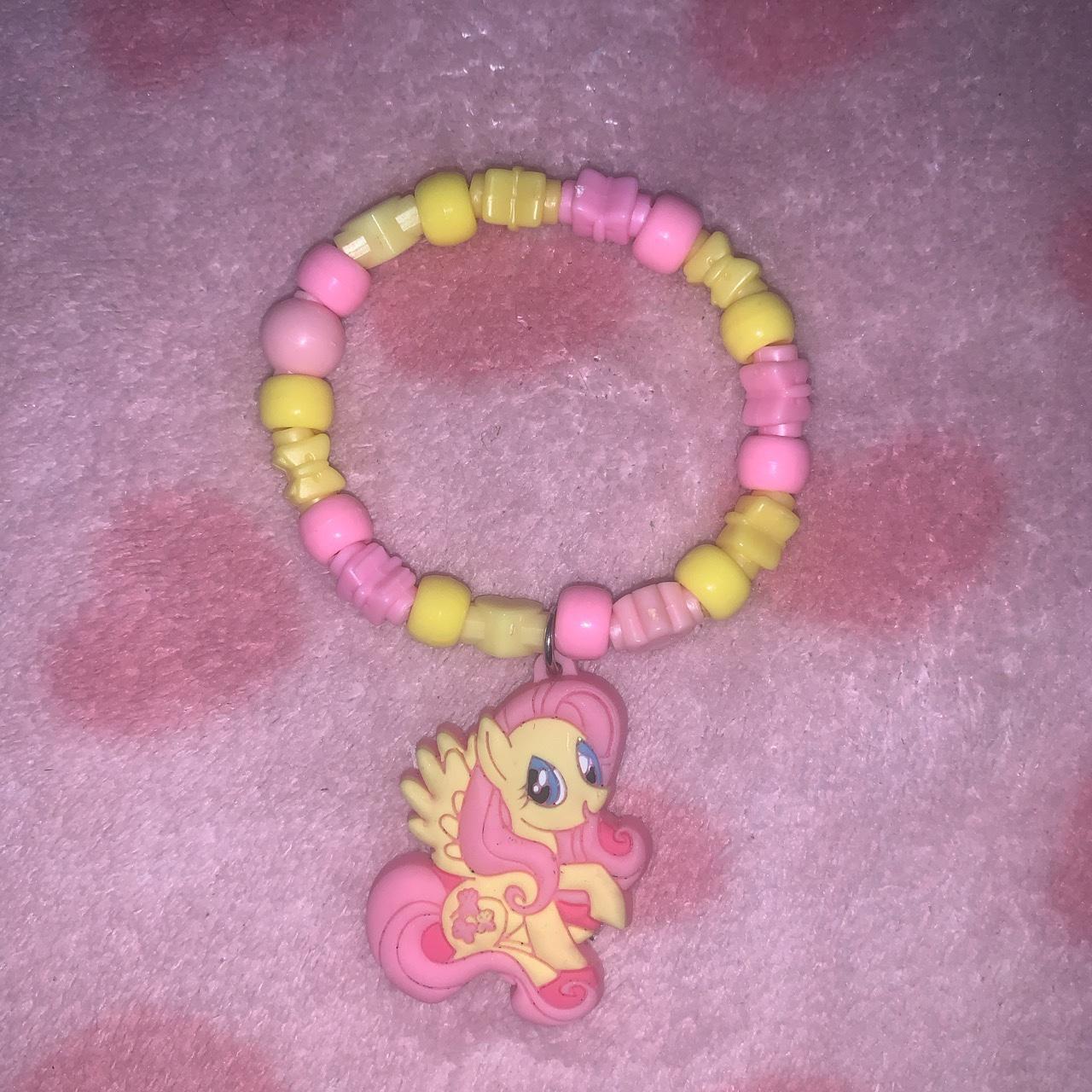 fluttershy mlp bracelet handmade cute ‼️NO PAYPAL... - Depop