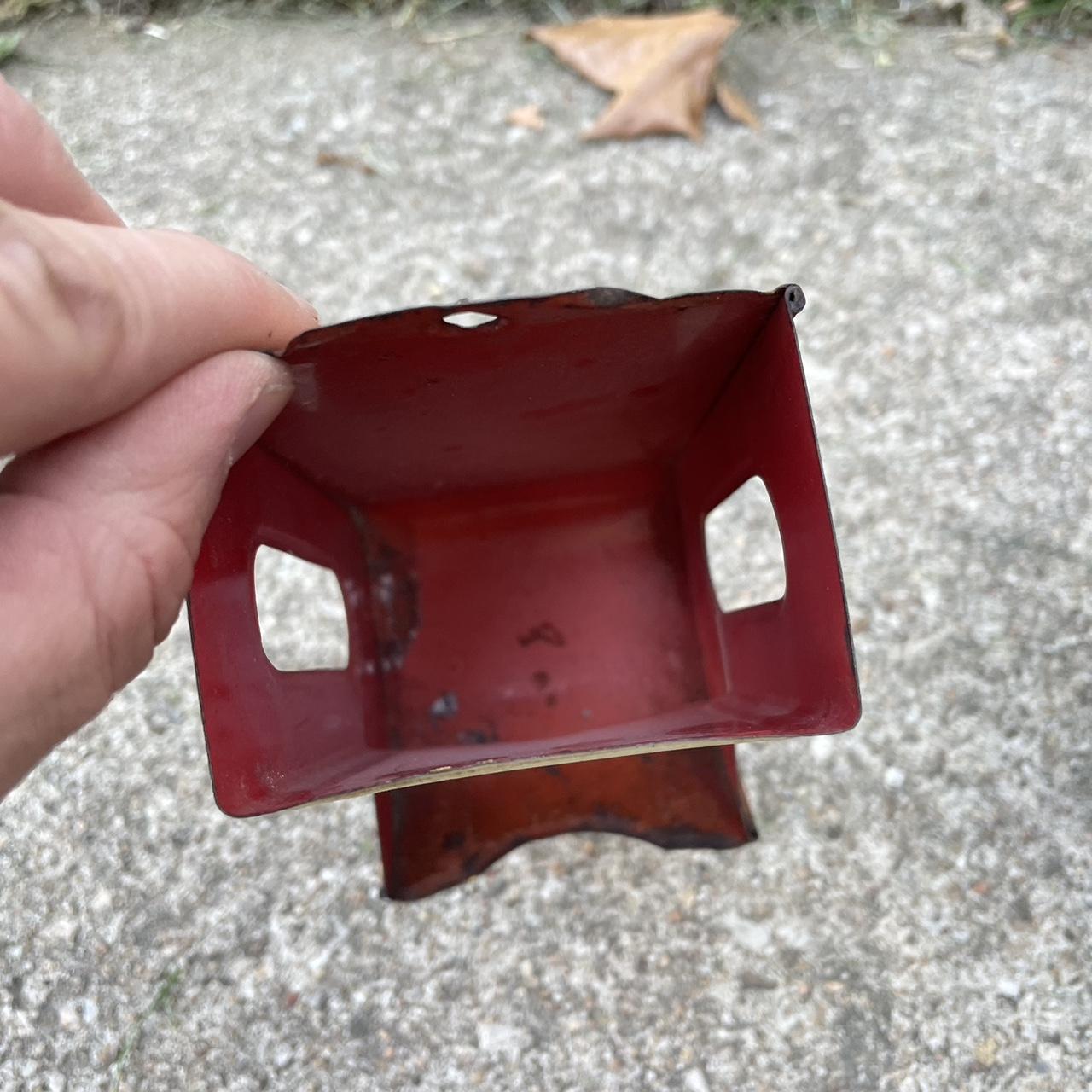 Vintage Kitchen Match Box Holder Wall Mount Tin Red... | Depop