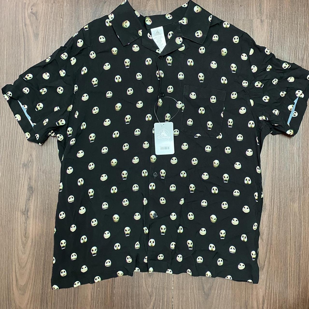 Jack Skeleton Button Up Nightmare before Christmas... - Depop