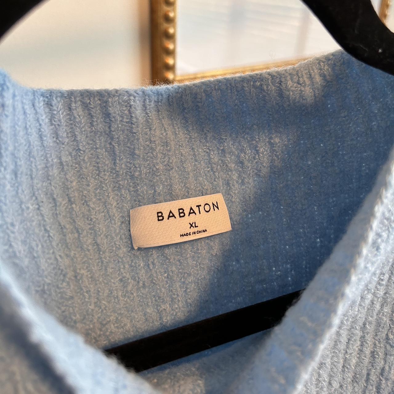 Aritzia Babaton Padded Sweater Vest in baby blue.... - Depop