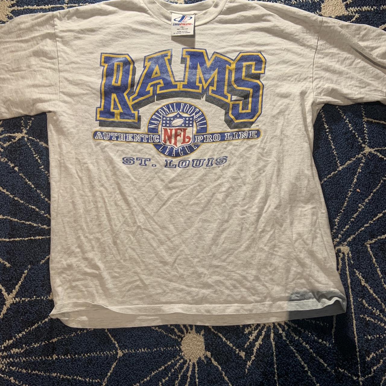 NFL T shirt Crazy Nice Retro St. Louis Rams graphic... - Depop