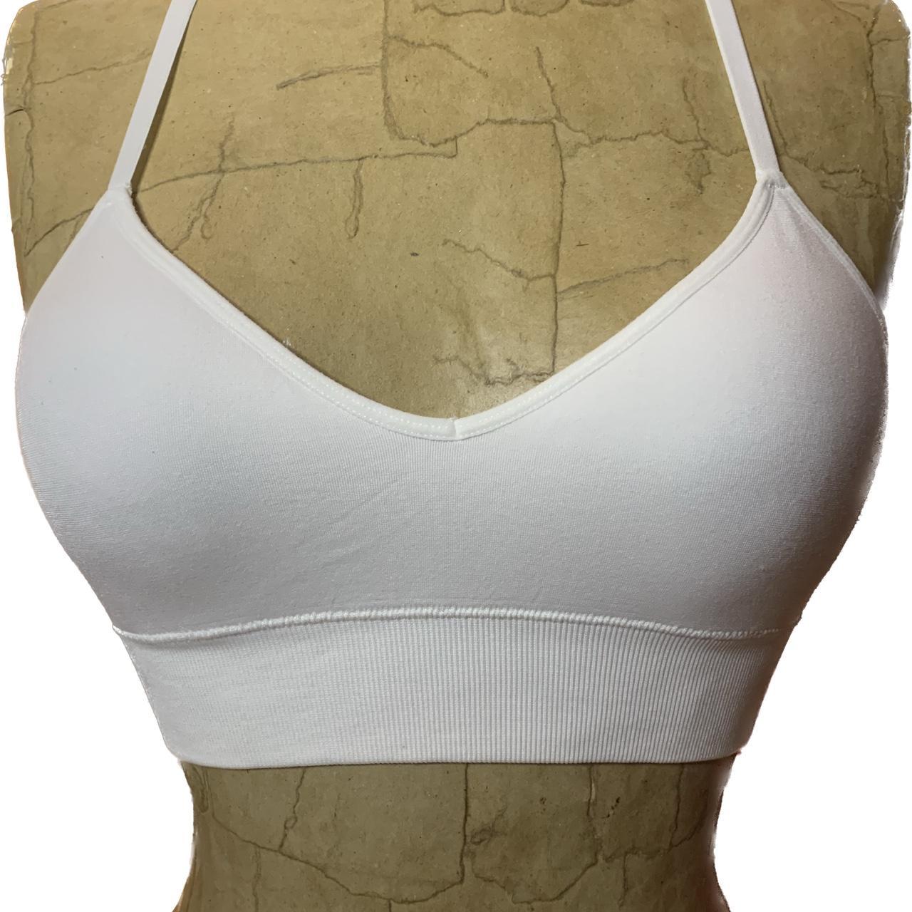 Auden Lightly lined seamless racer back bralette... - Depop