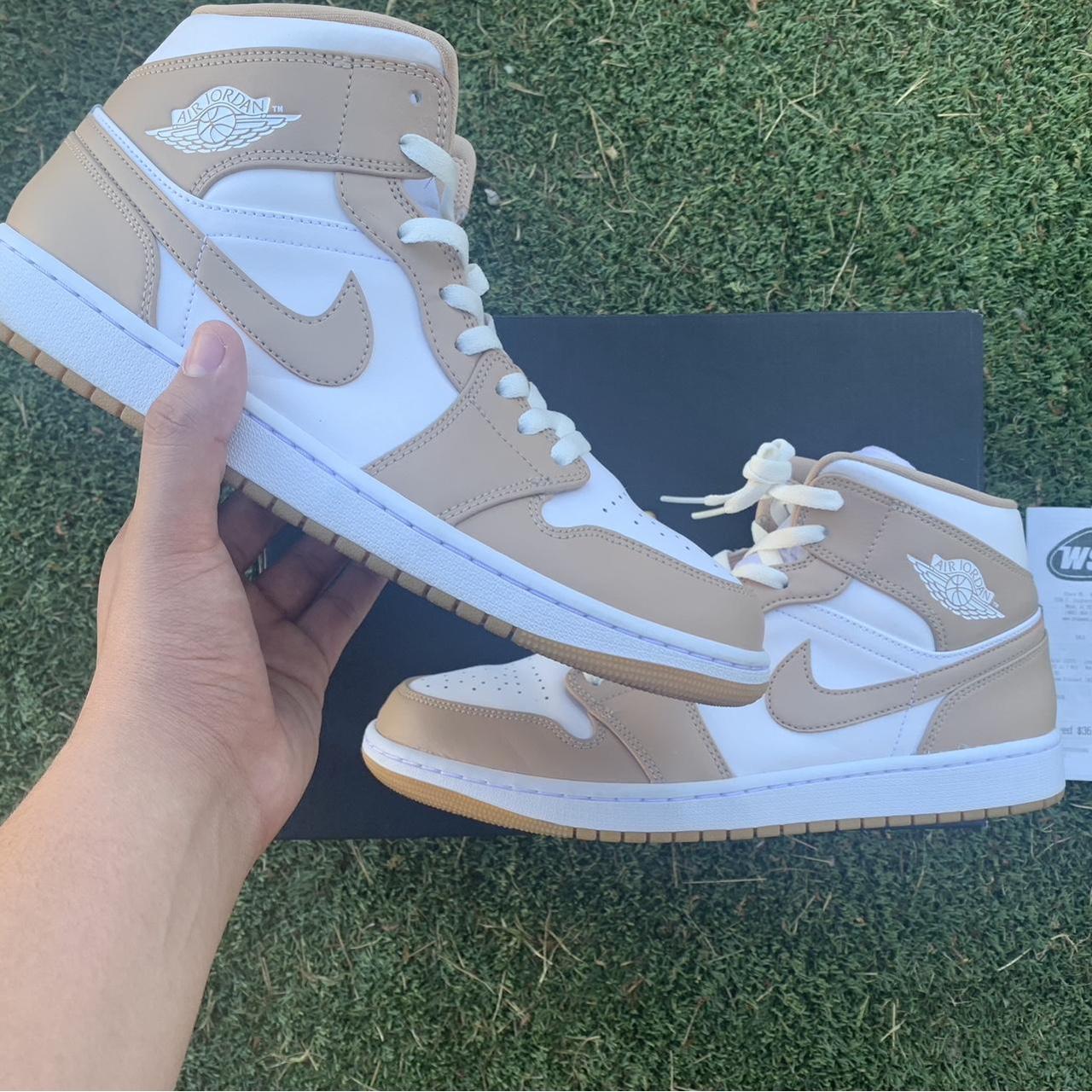 Jordan tans size 12 Brand new and come with box and... - Depop