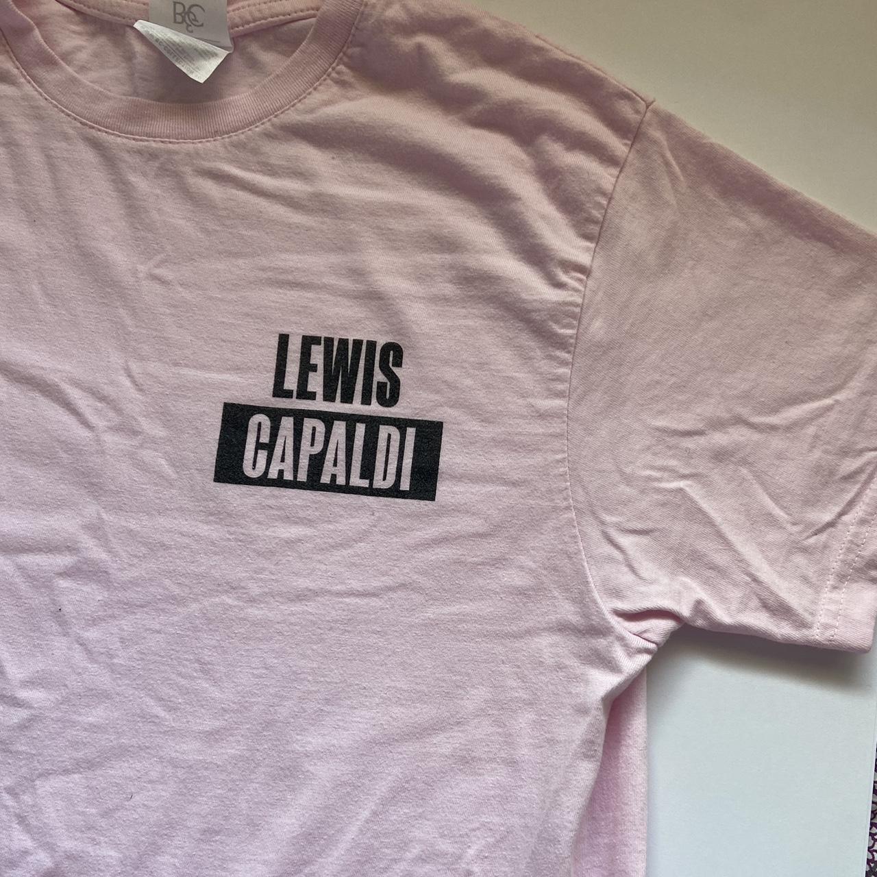 Official Lewis Capaldi Merchandise Pink t-shirt -... - Depop
