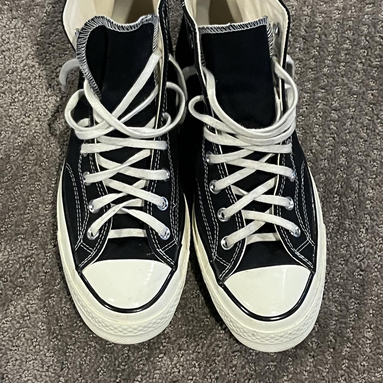 chuck taylor 70 vintage canvas converse worn once... - Depop