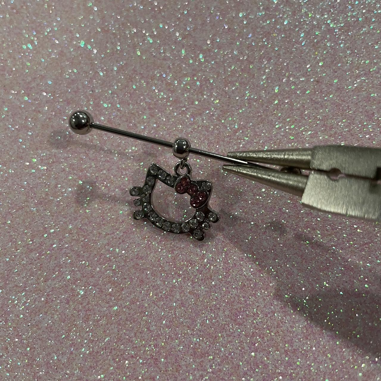 Industrial hello kitty piercing🩷🩷🎀 never used !!... - Depop
