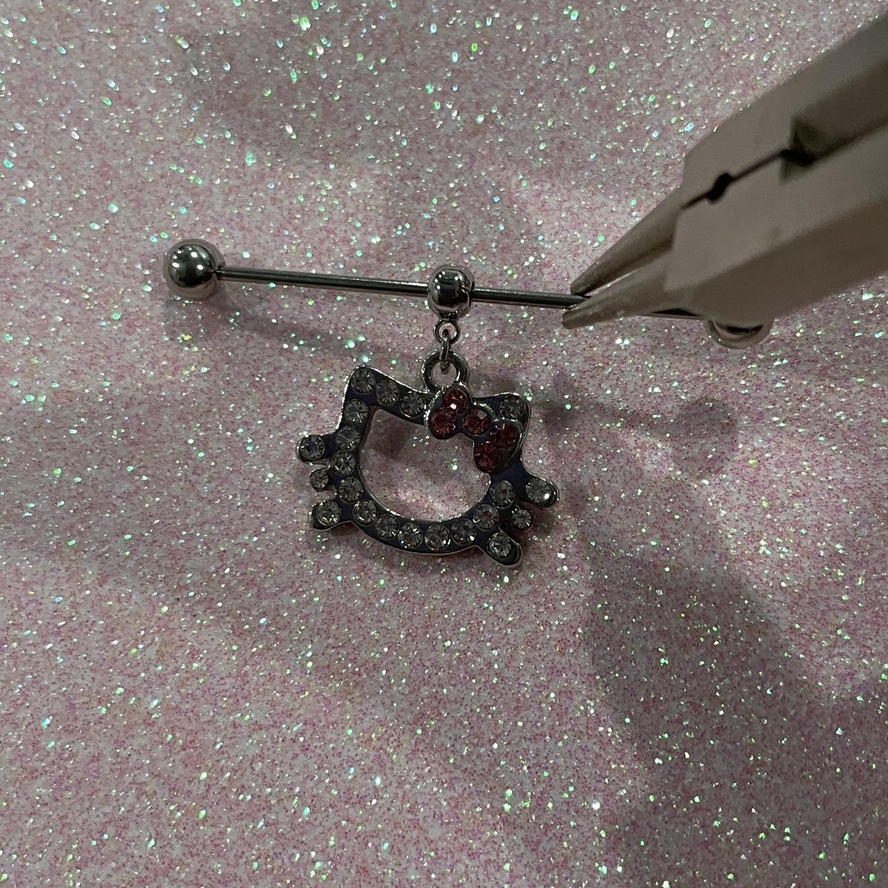 Industrial hello kitty piercing🩷🩷🎀 never used !!... - Depop