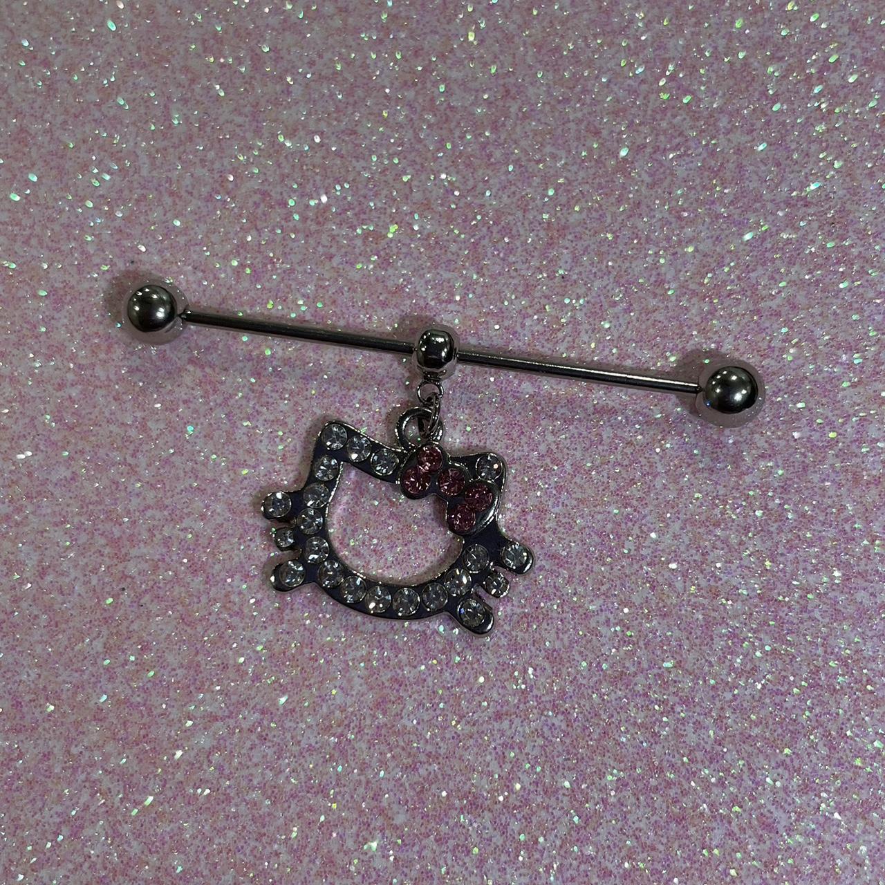 Industrial hello kitty piercing🩷🩷🎀 never used !!... - Depop