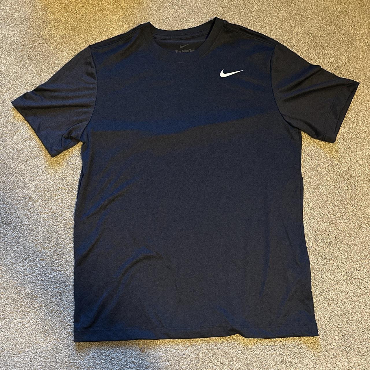 Navy blue Nike Dri-fit shirt. Size men’s medium. - Depop