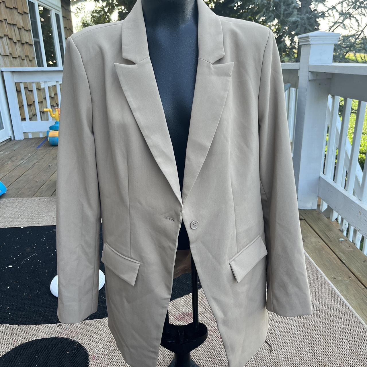 Elevate your style with this chic women's blazer in... - Depop