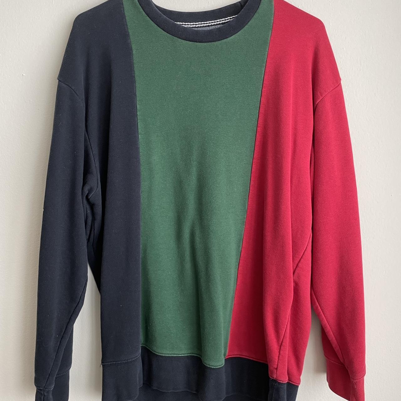 zara tri-colored crewneck. color scheme is very y2k... - Depop