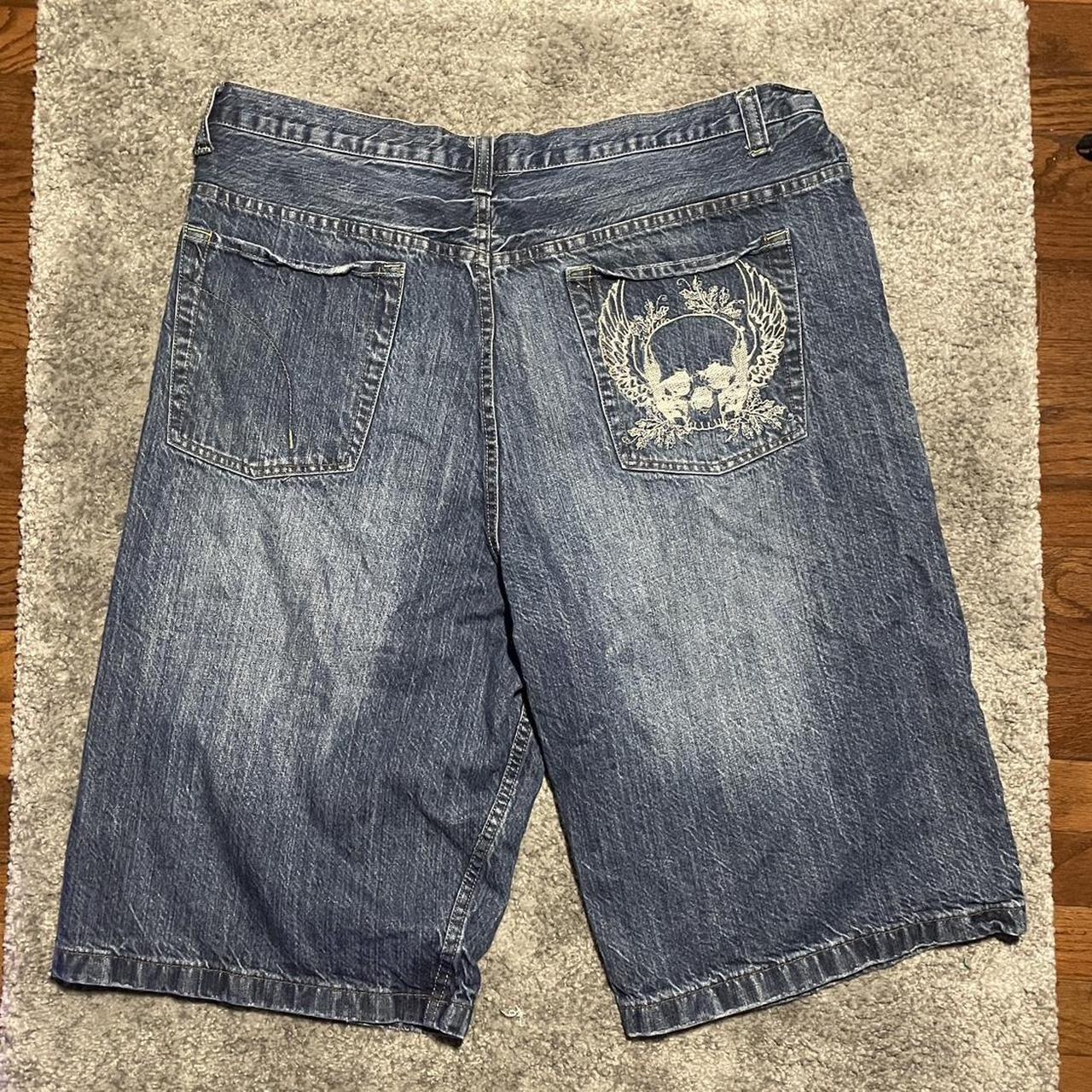Route 66 skull jorts Y2K (leg opening) 12.5... - Depop