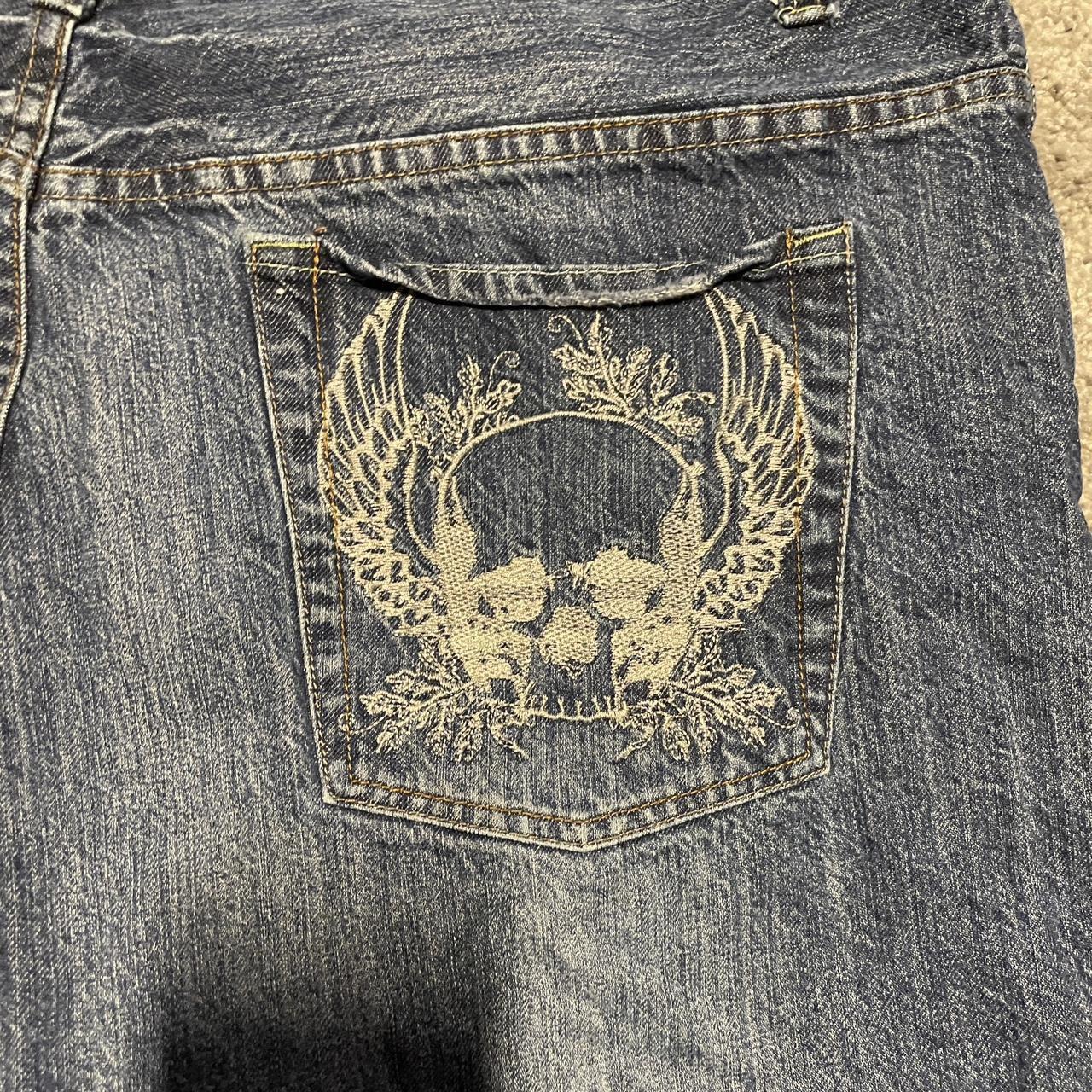 Route 66 skull jorts Y2K (leg opening) 12.5... - Depop