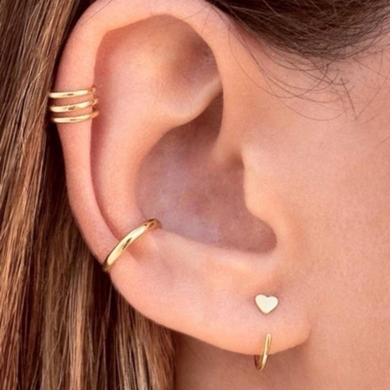 Nwt earring cuff set 3 pieces total - Depop