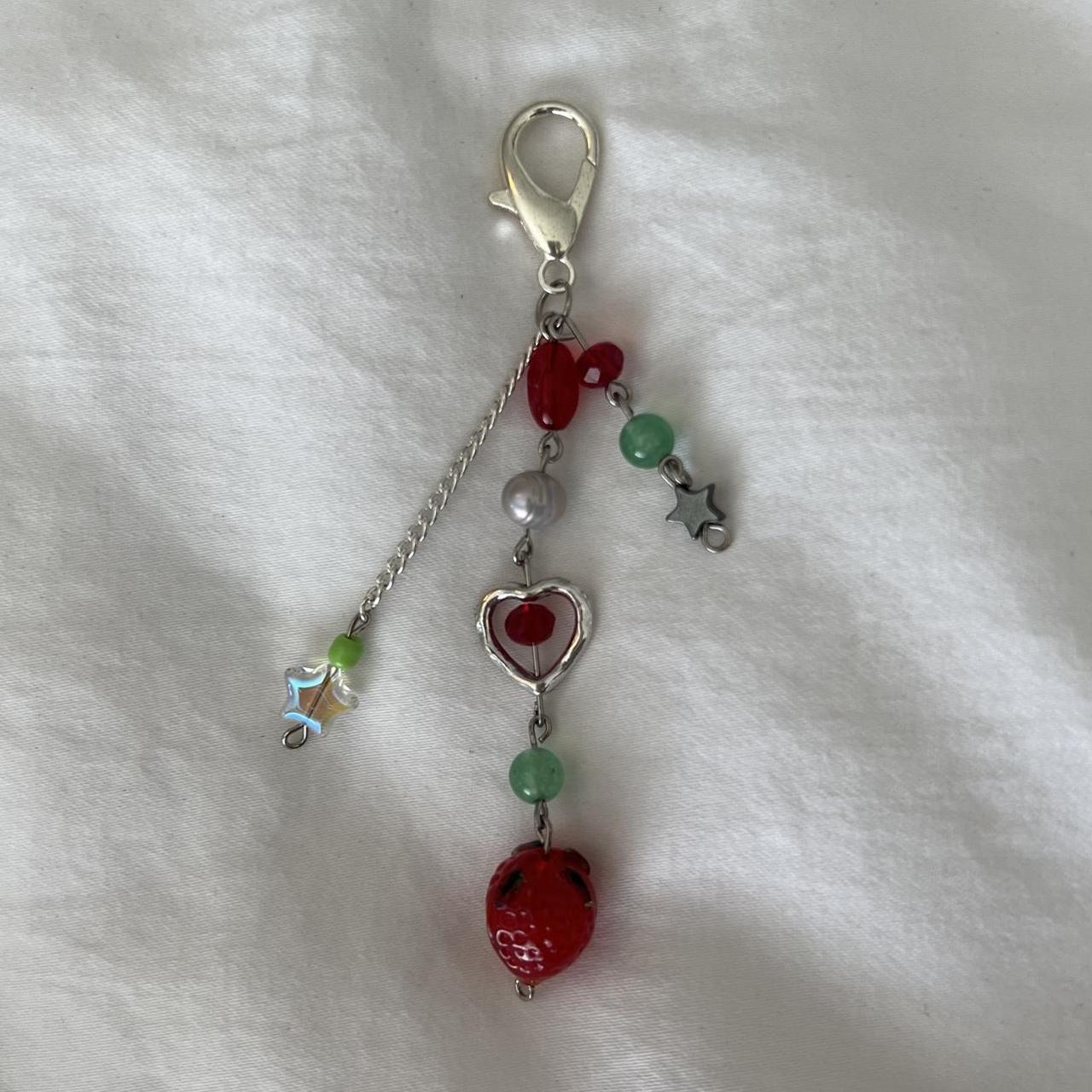 Strawberry Keychain !! 🍓🍃 • handmade keychain made... - Depop