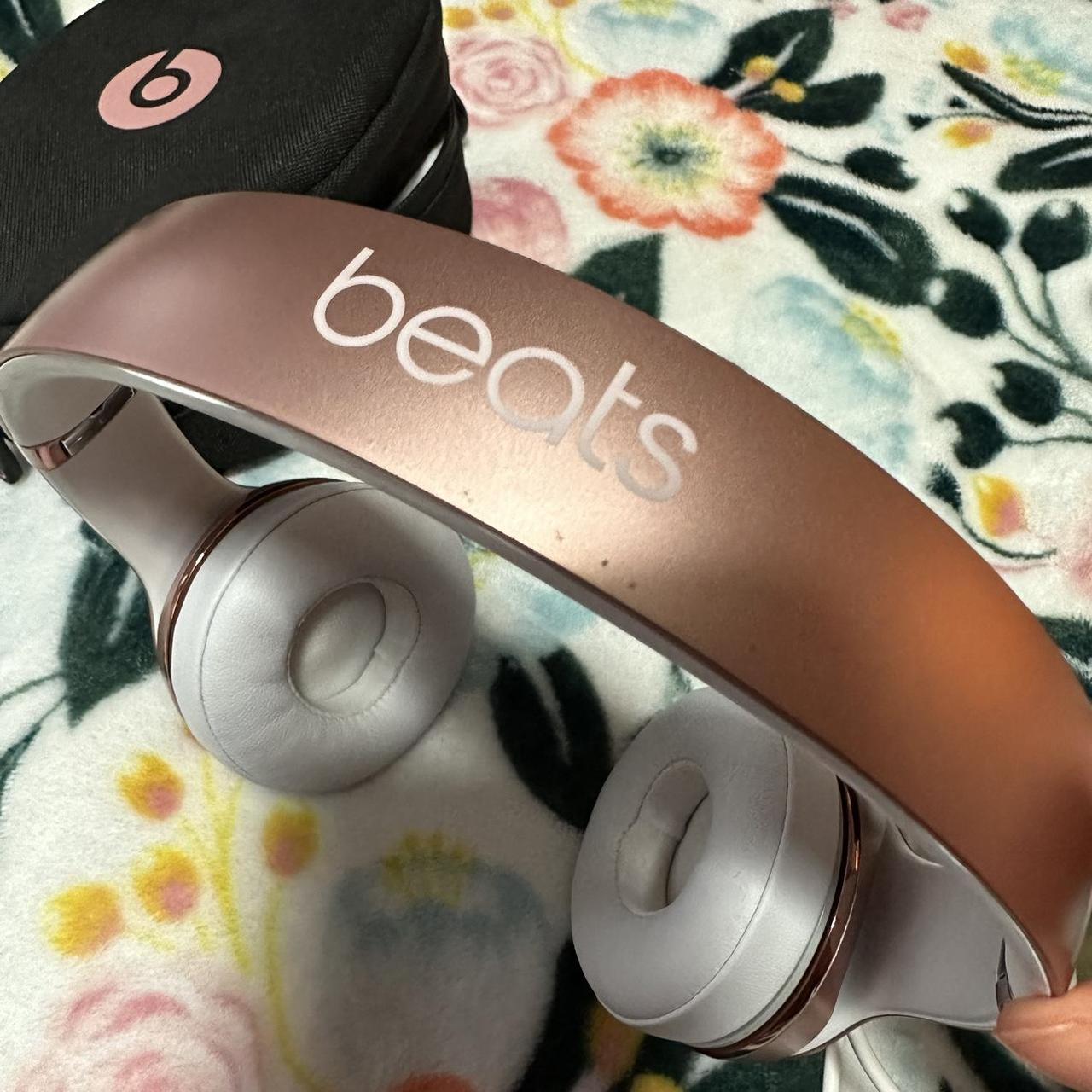 Rose gold Beats Solo 3 A little wear at the top Work... - Depop