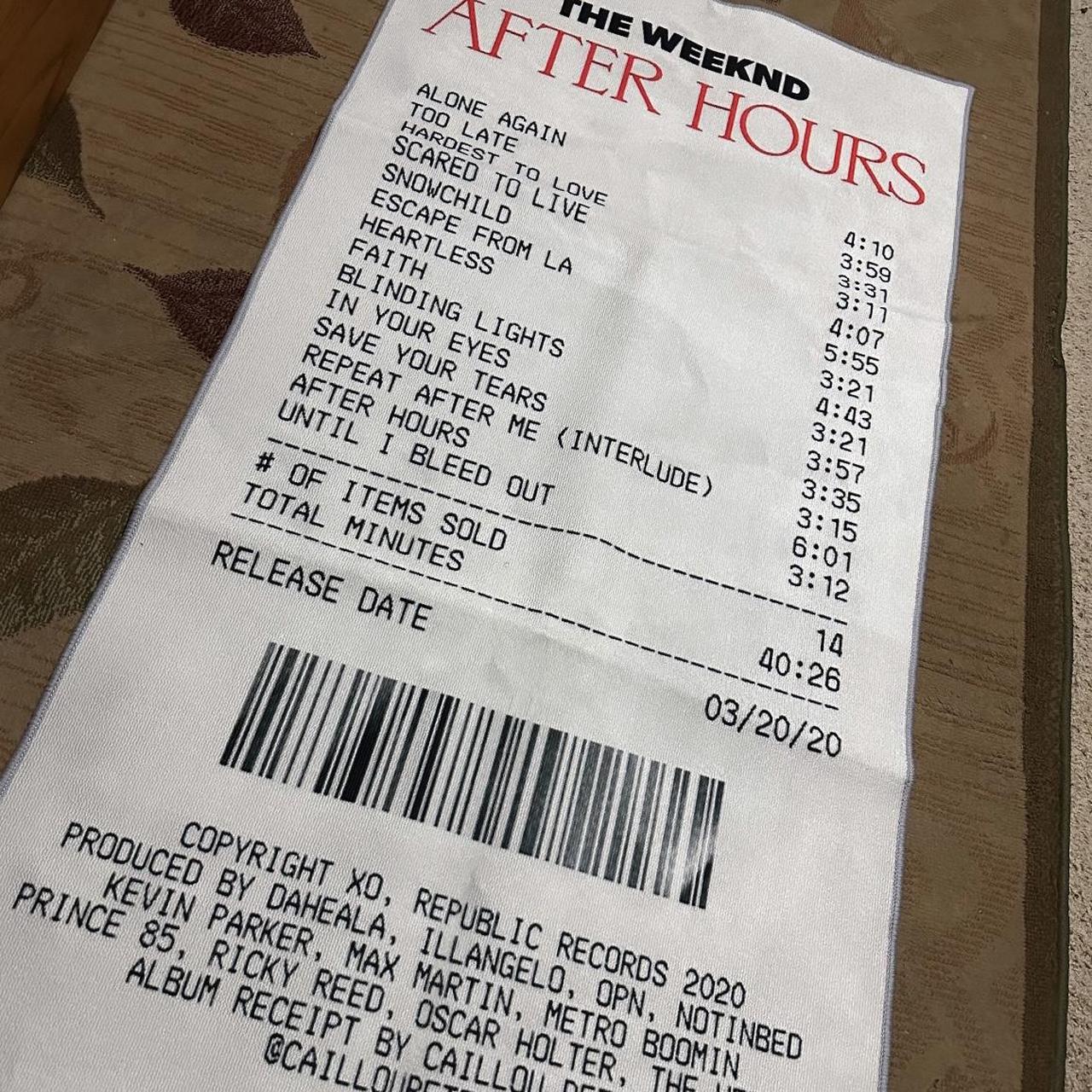 The Weeknd After Hours receipt rug Perfect... | Depop