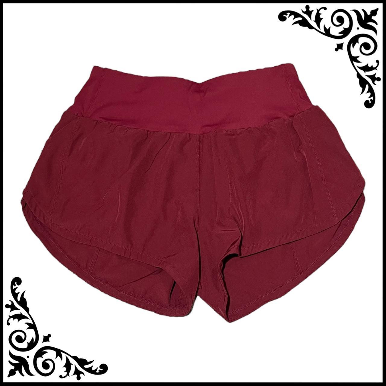 Maroon sport shorts with back pocket. Size Medium. - Depop