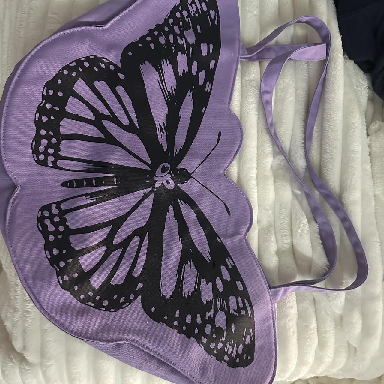 official olivia rodrigo purple butterfly tote bag... - Depop