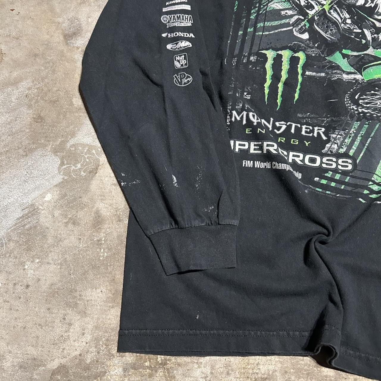 super tuff faded black monster energy fim supercross... | Depop