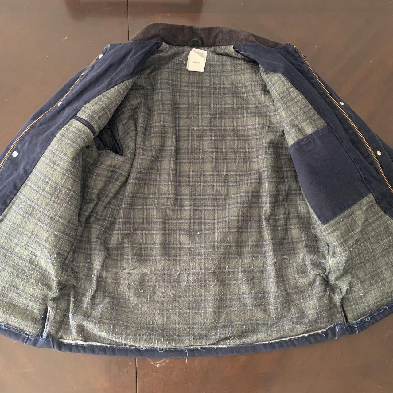 Medium navy carhartt Detroit jacket. Great... - Depop