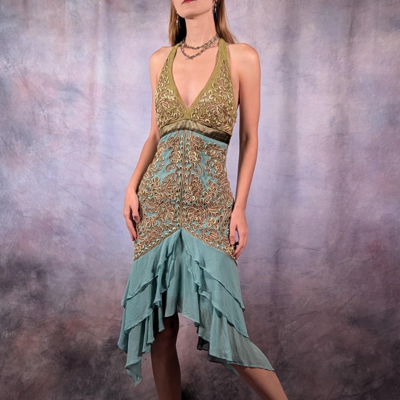 Y2K Sue Wong designer mermaid dress Made of 100%... | Depop