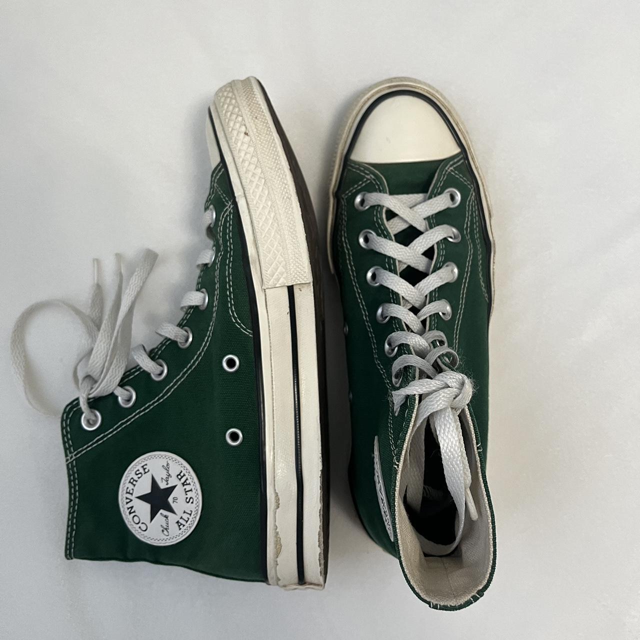 Forest green high top Converse women’s size 8 men’s... - Depop