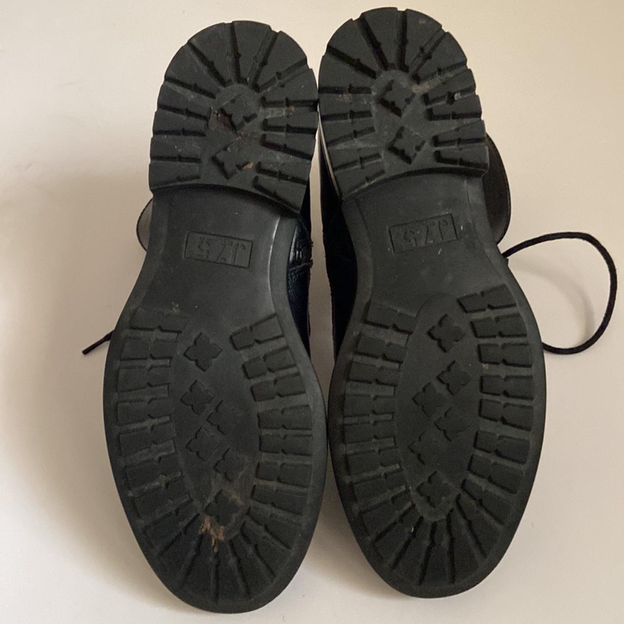 J25 Men's Cylinder Black Leather Moto Boots with... - Depop