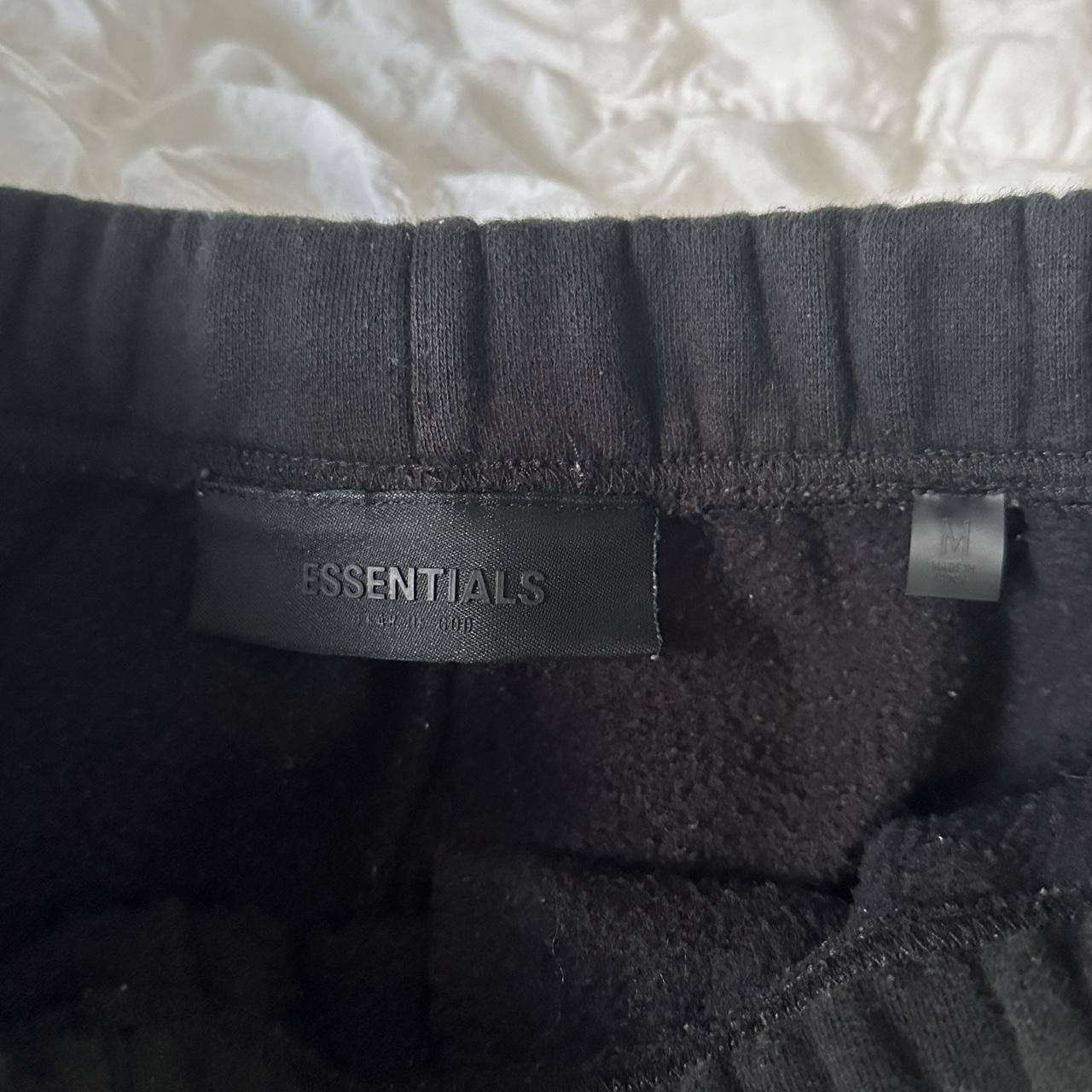 black essentials sweats size medium , cuffed bottoms - Depop