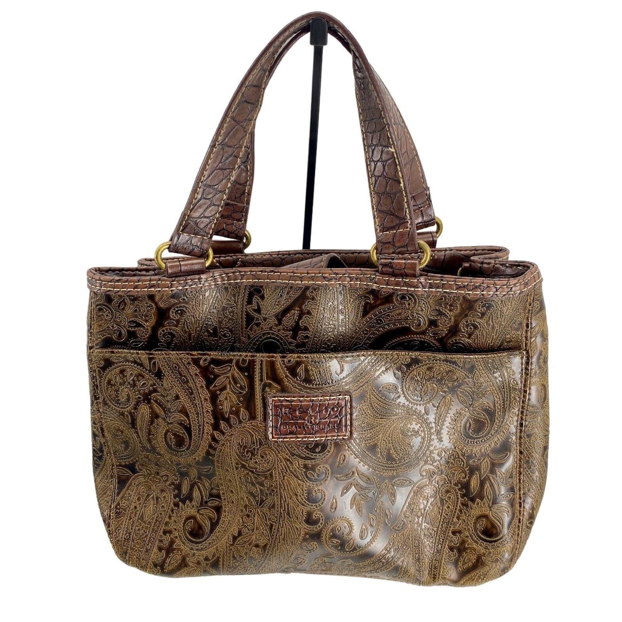 Relic Purse tooled faux leather animal print stripe... | Depop