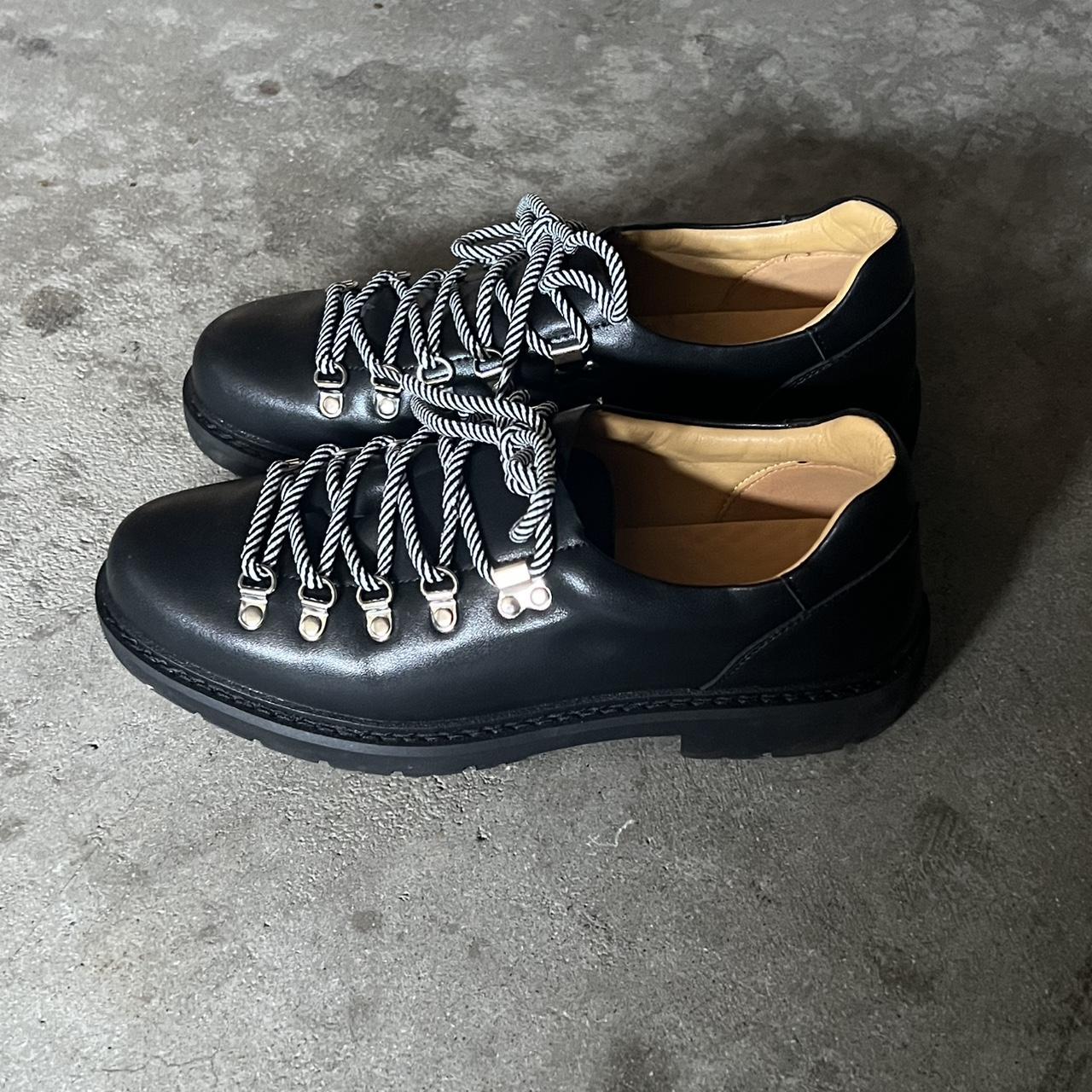 Unbranded mountain derby hiking shoe in black... | Depop