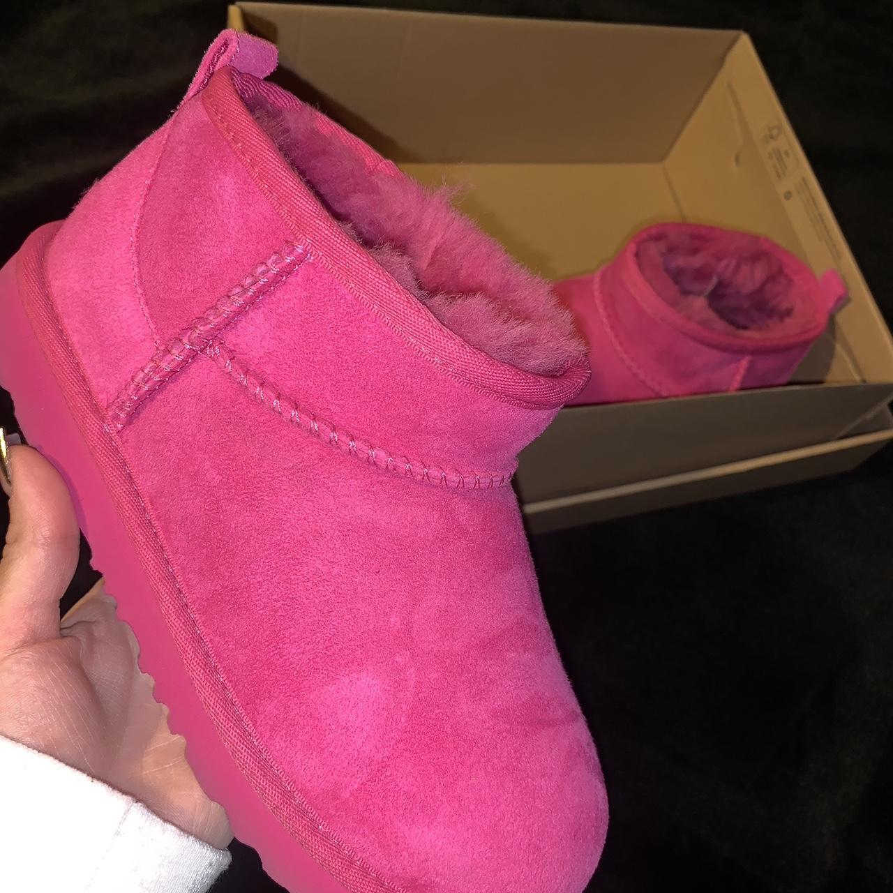 Hot pink ultra mini Uggs, only worn a few times... - Depop