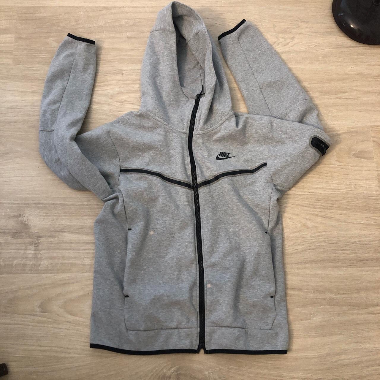 Grey Nike tech Men’s small 2 Small bleach stains... - Depop