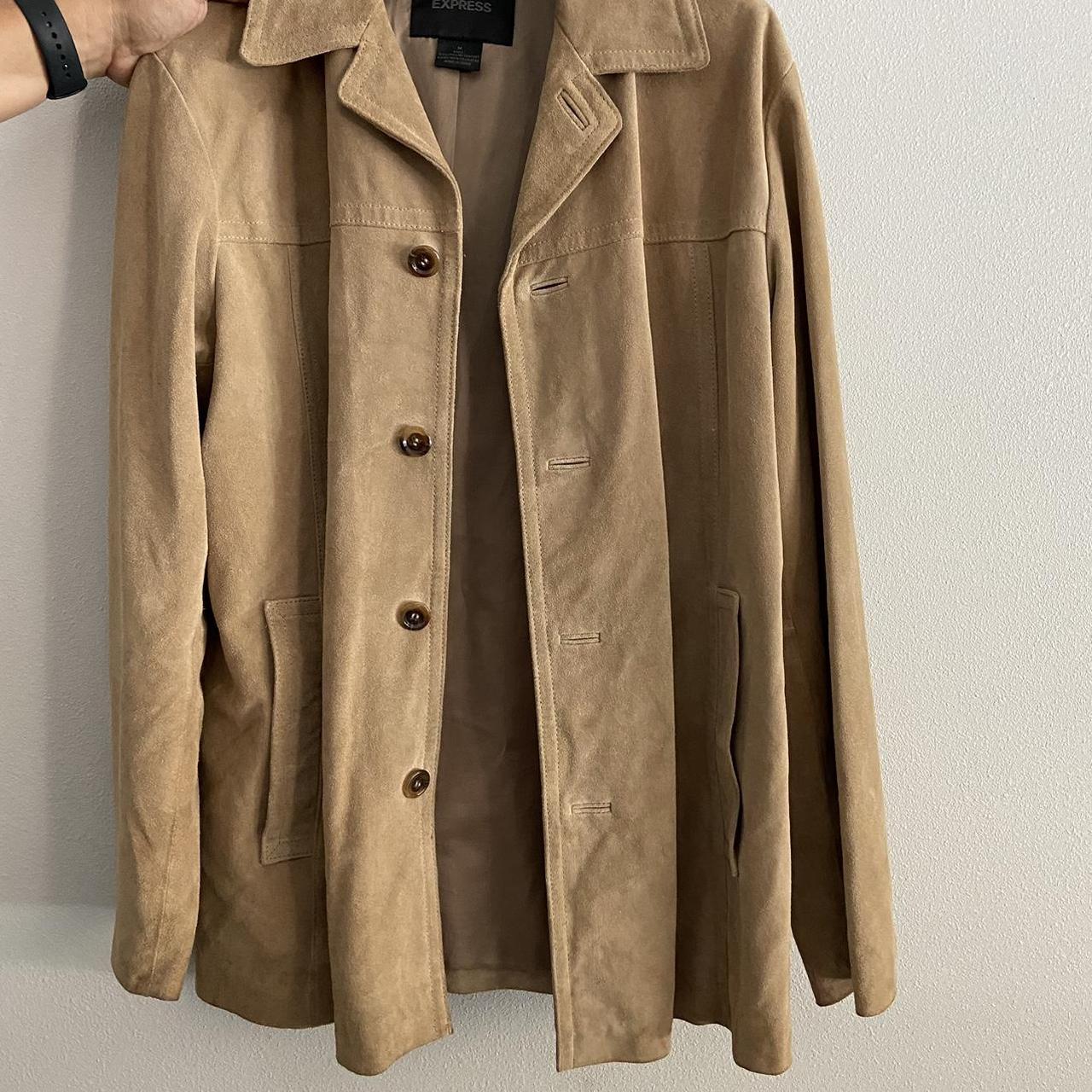 Mens medium express coat 100% Leather like new, no... - Depop