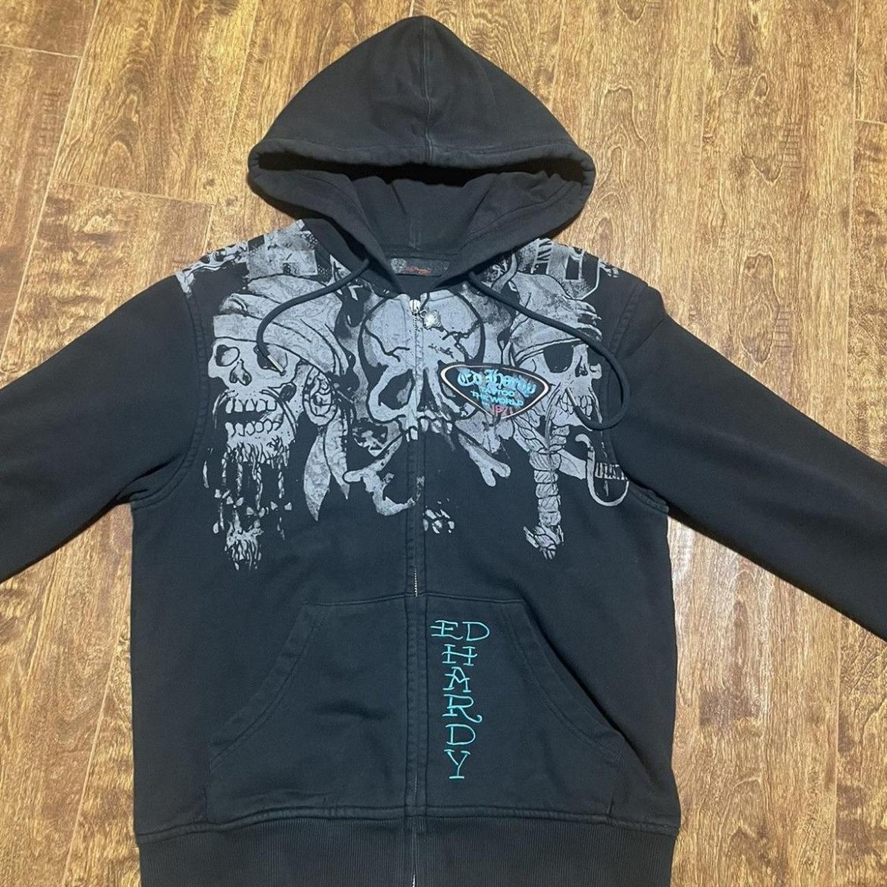 Ed hardy zip up Check photos twin | Depop