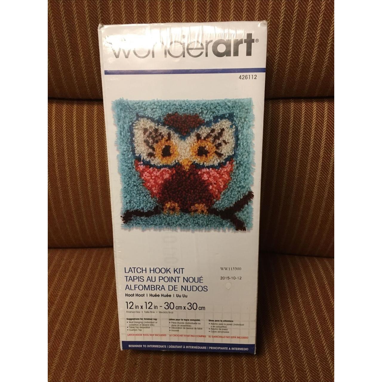 Wonderart Latch Hook Kit 12"X12" Hoot Hoot NEW - Depop