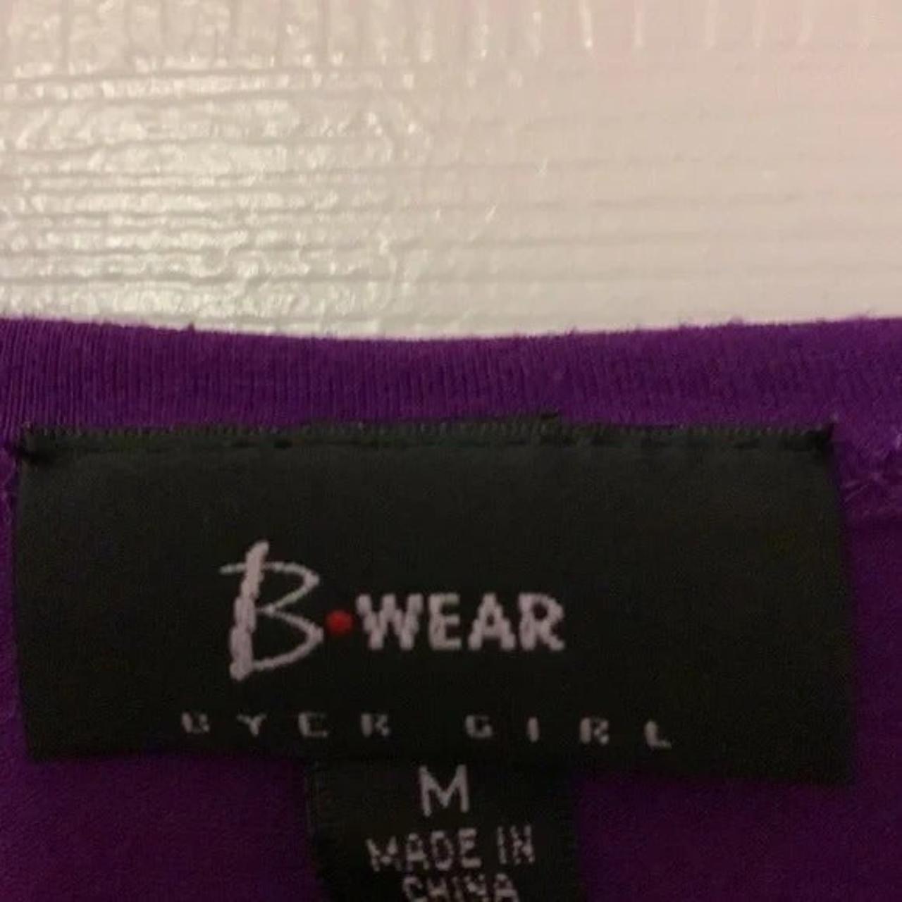 B wear byer girl size medium purple top Width... - Depop