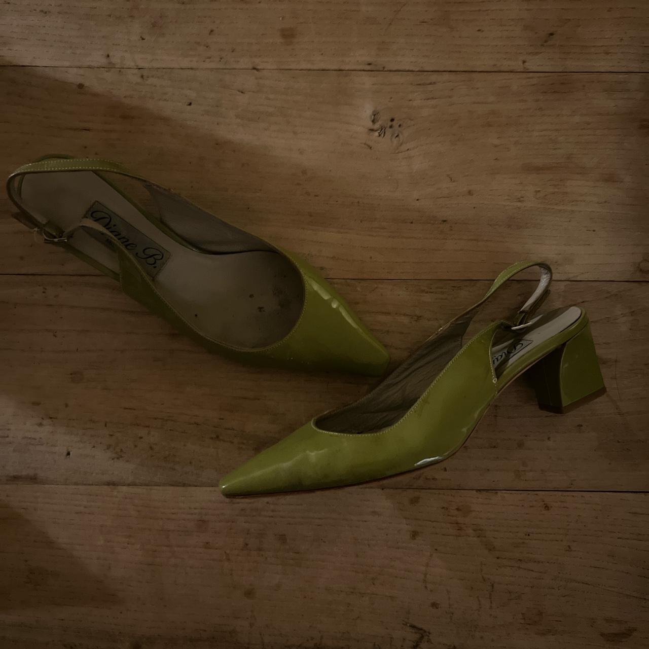 Light green Diane B. Milano slingback kitten heels.... - Depop