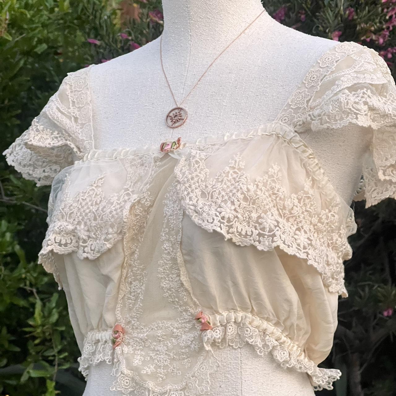 🌷stunning ethereal fairycore lace top🌷 Literally... - Depop