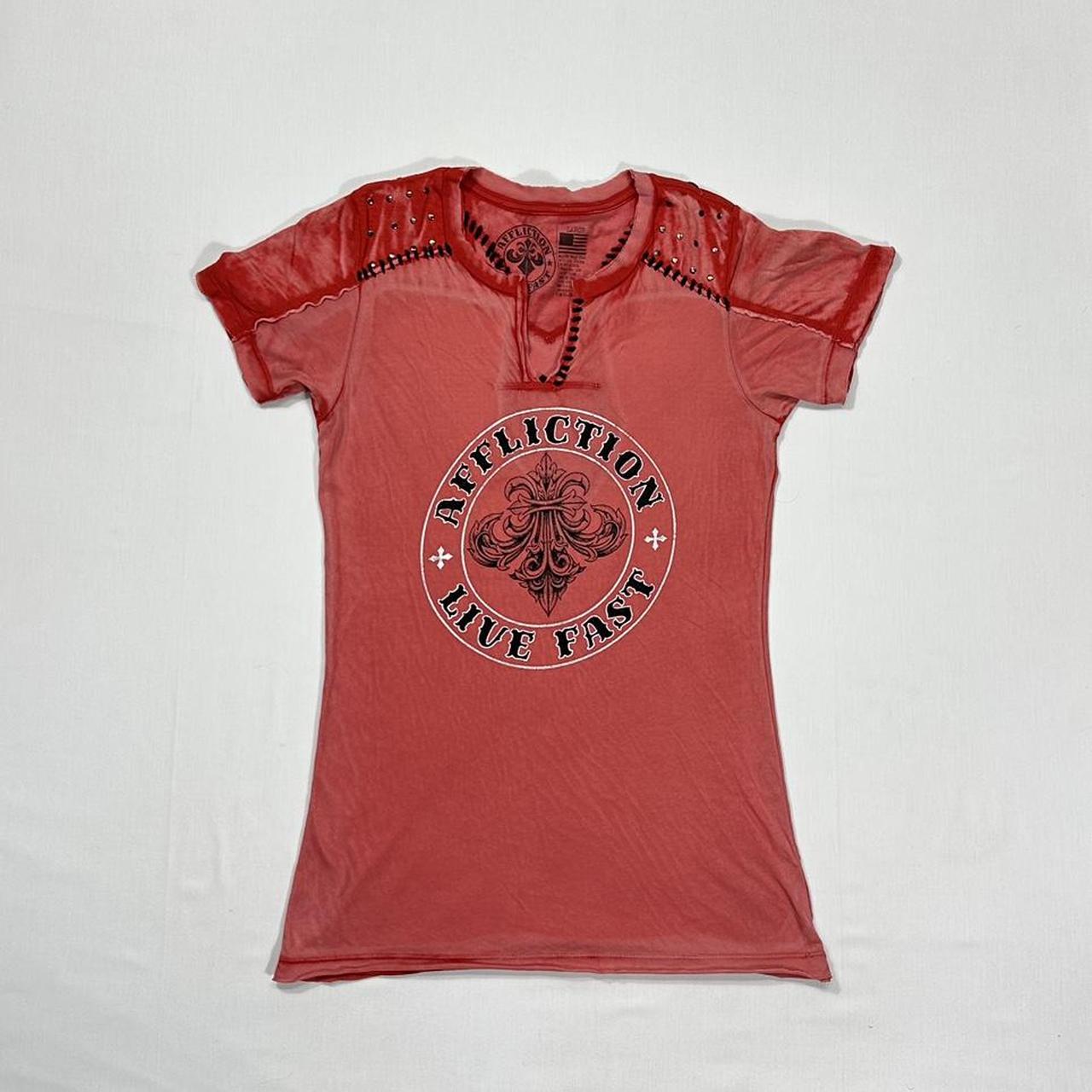 Affliction Top Cyber Y2K Affliction Grunge Mall... - Depop