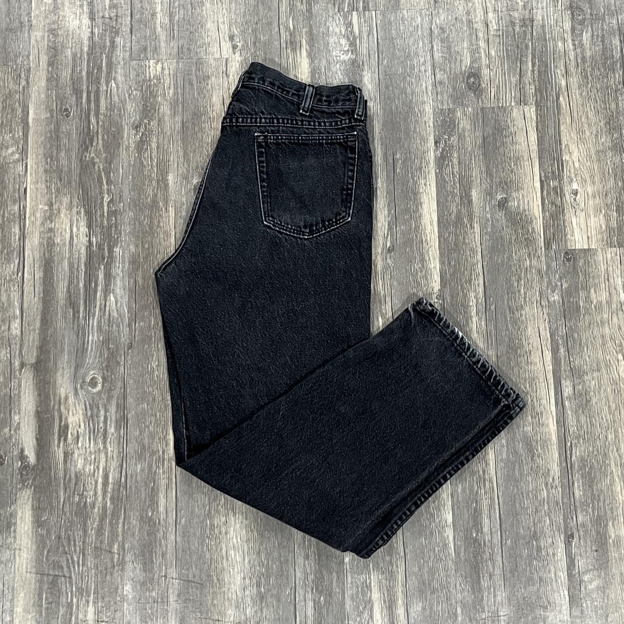 Black Faded Pants, 31x30, Regular Straight Fit... - Depop