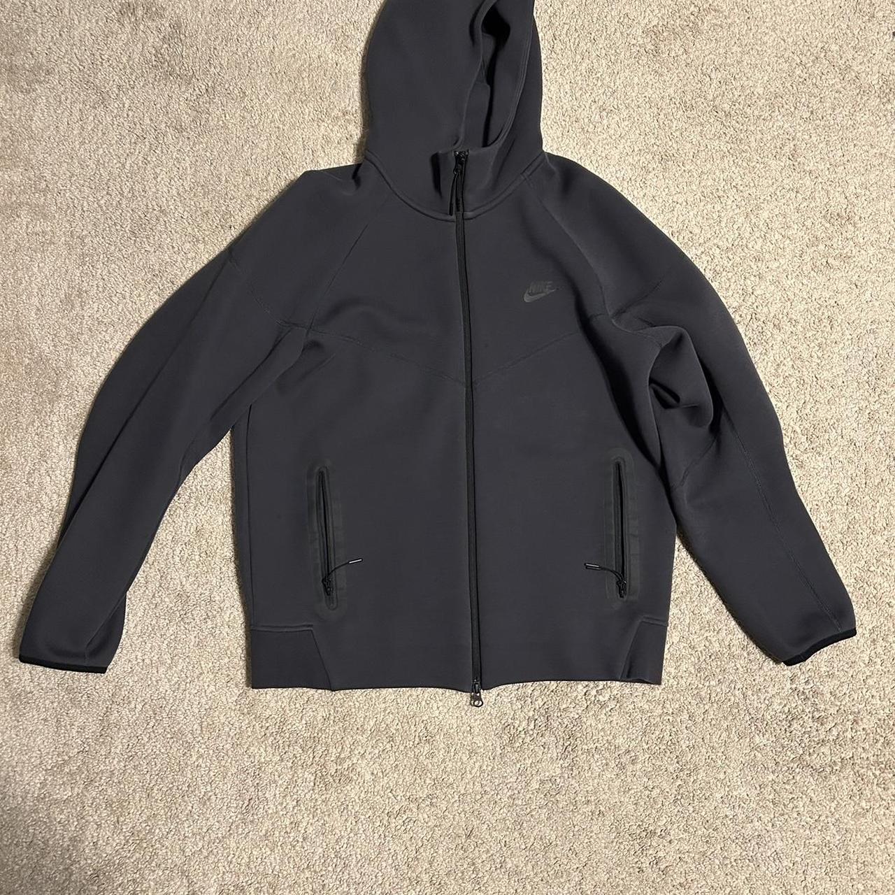 Dark grey nike tech worn once - Depop